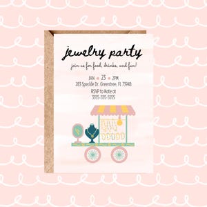 Jewelry Party Invitation | Necklace Bracelet Invite | Girls Accessory ...