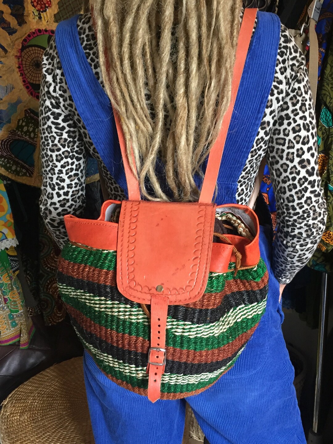 Kiondo African Woven Kenyan Baskets Natural Jute Sisal Leather Large ...