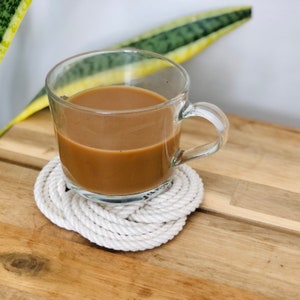 Turks Head Knot Nautical Coasters, Neutral Minimalist Scandi Rope ...