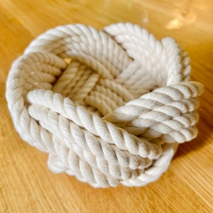 Cotton Nautical Rope Bowls, Storage Rope Containers, Beach House Decor ...