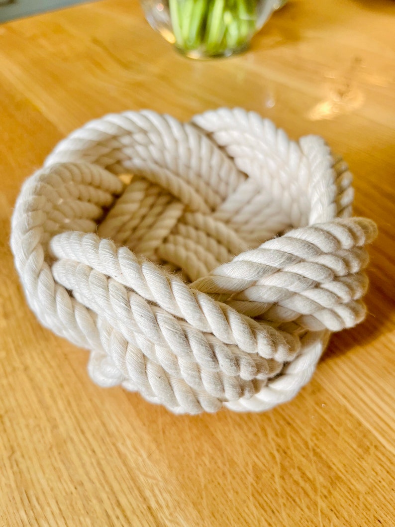 Cotton Nautical Rope Bowls, Storage Rope Containers, Beach House Decor ...