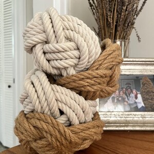 Cotton Nautical Rope Bowls, Storage Rope Containers, Beach House Decor ...