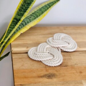 White Nautical Rope Coasters, Sailing Knot Coasters, Sailing Groomsmen ...
