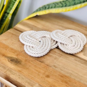 White Nautical Rope Coasters, Sailing Knot Coasters, Sailing Groomsmen ...