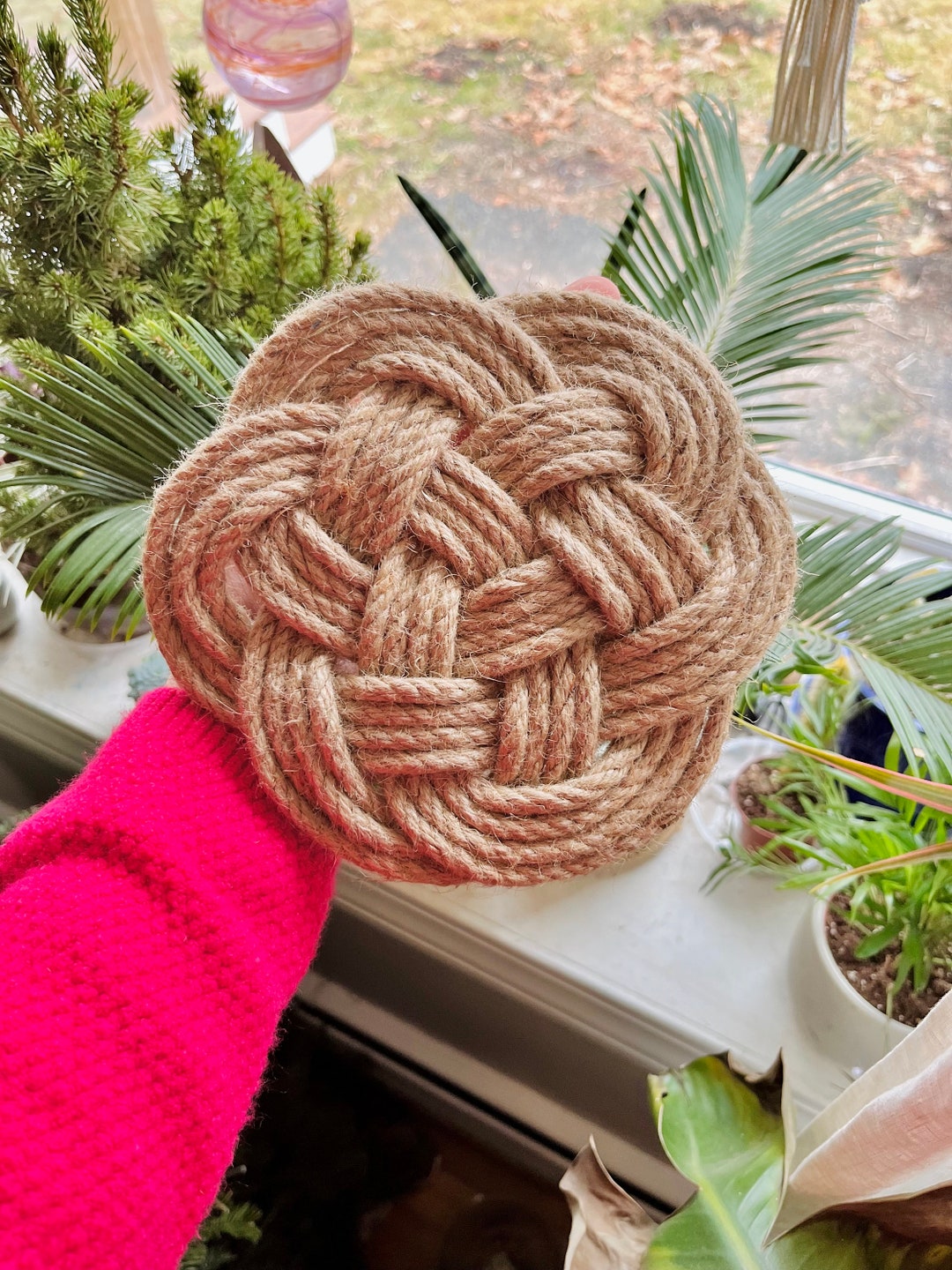 Nautical Rope Trivet, Nautical Rope Mat, Thump Mat, Farmhouse Rope ...