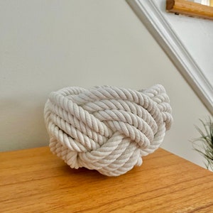 Cotton Nautical Rope Bowls, Storage Rope Containers, Beach House Decor ...