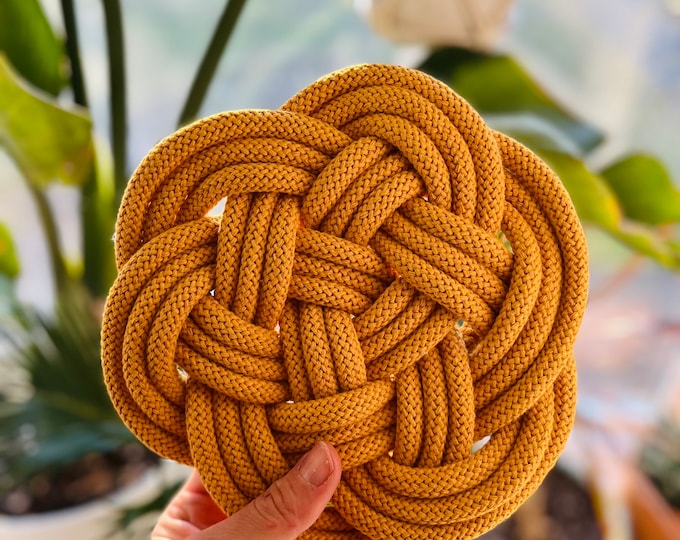 Macrame Trivet, Handmade Pot Coaster, Large Macrame Coaster, Hot Pad ...
