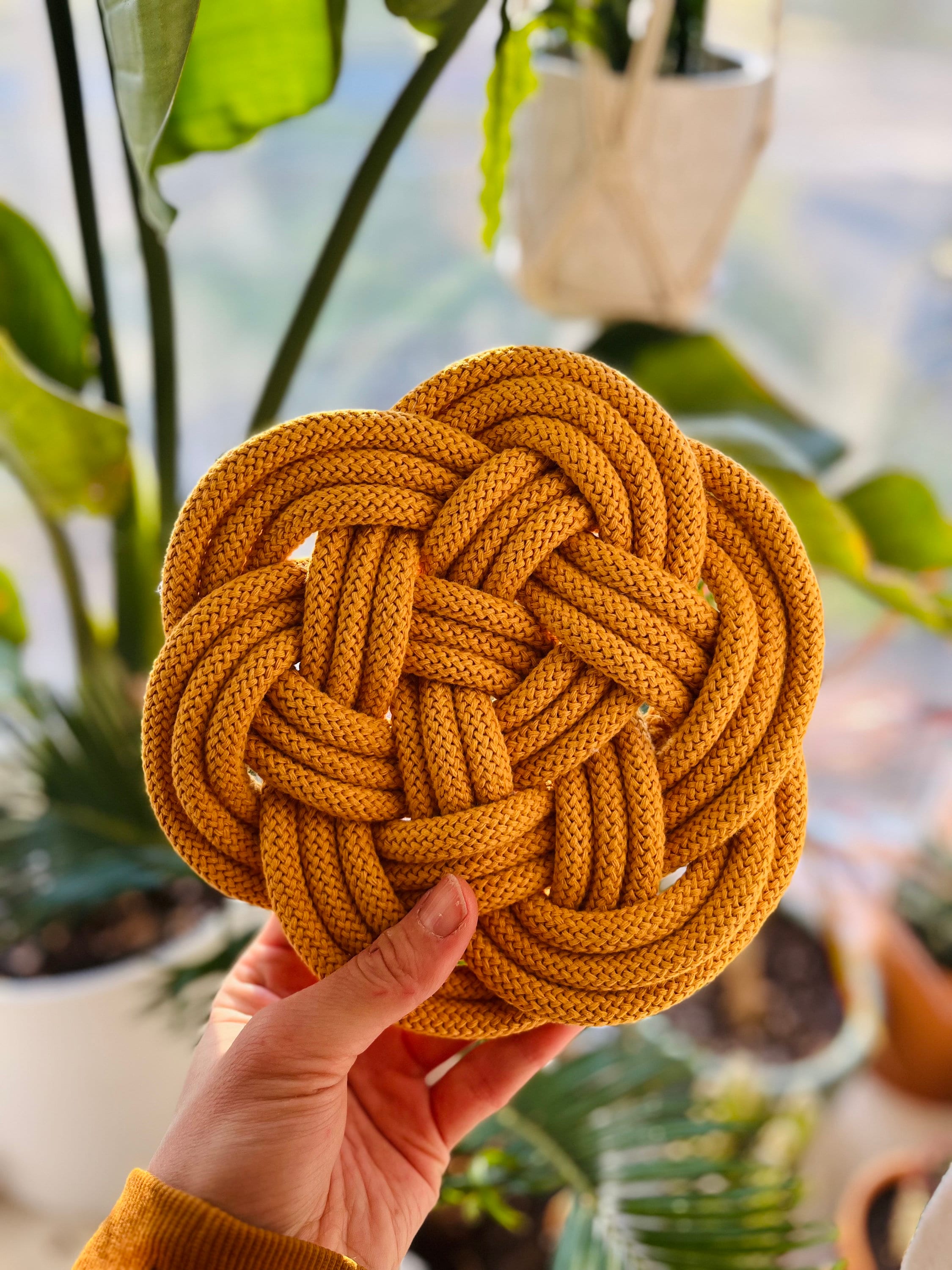 Rope Trivet, Nautical Rope Mat, Thump Mat, Colorful Trivet, Cooling Mat ...