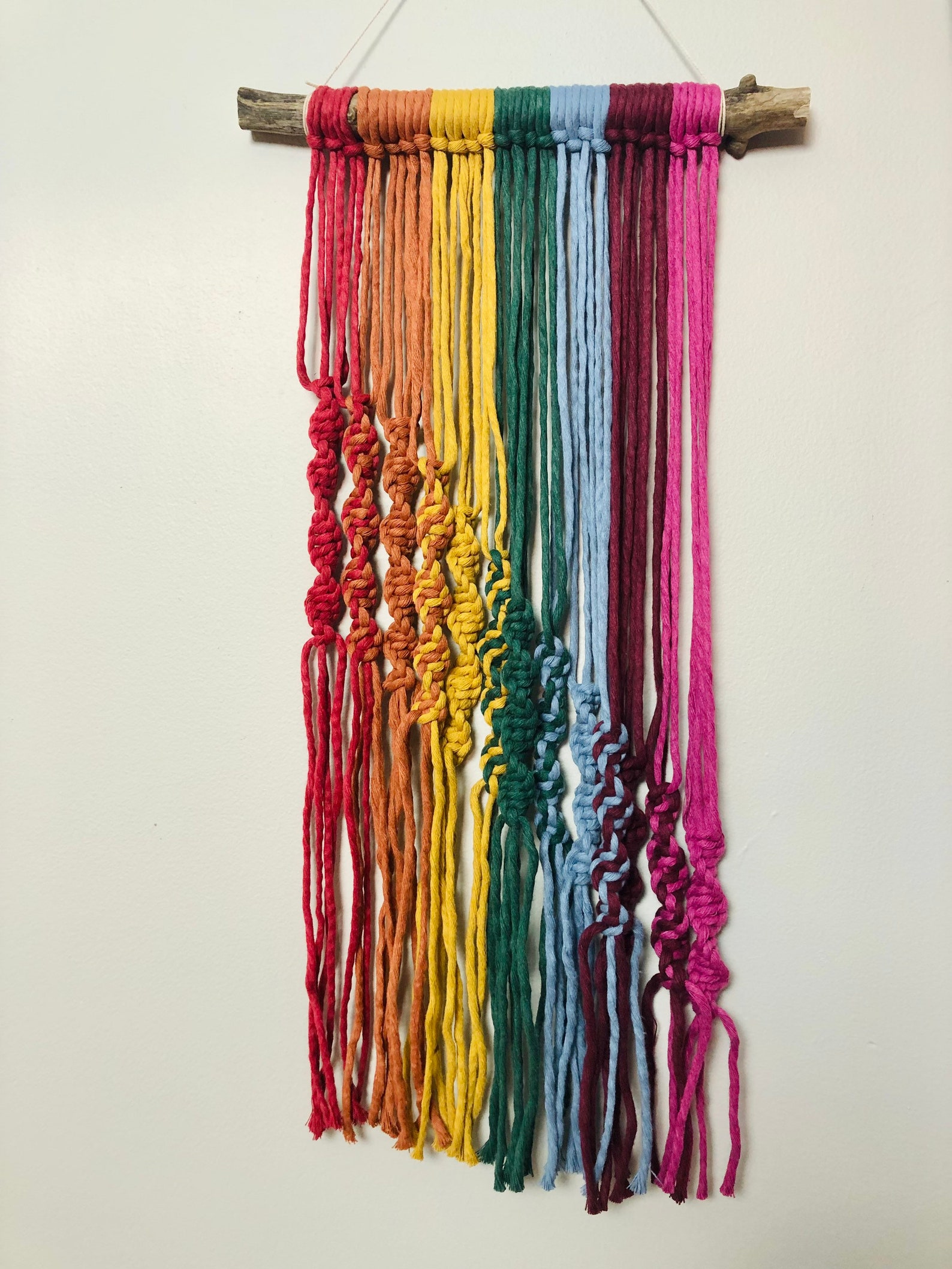 Rainbow Macrame Wall Hanging, Rainbow Decor, Rainbow Macrame, LGBTQ ...