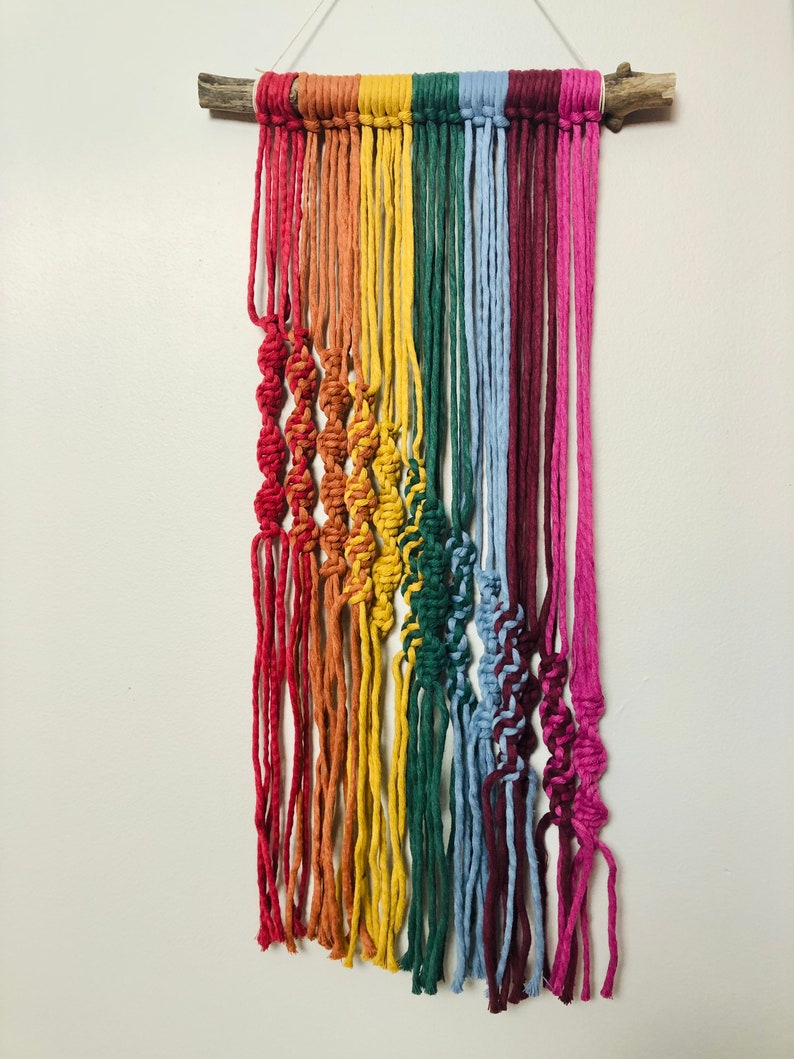 Rainbow Macrame Wall Hanging Rainbow Decor Rainbow Macrame - Etsy
