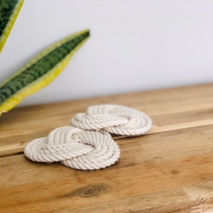 White Nautical Rope Coasters, Sailing Knot Coasters, Sailing Groomsmen ...