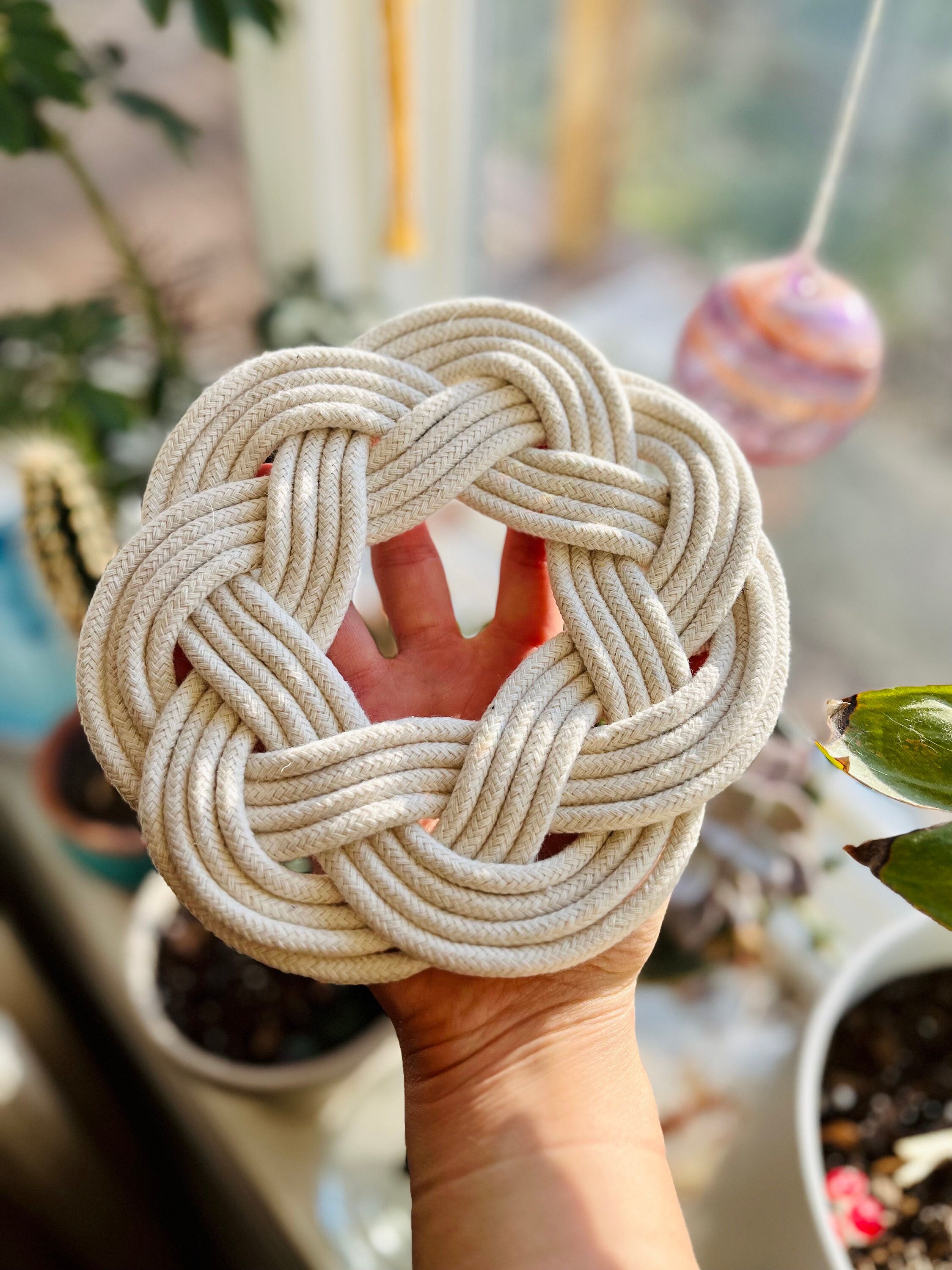 Rope Trivet, Nautical Rope Mat, Thump Mat, Rustic Farmhouse Trivet ...
