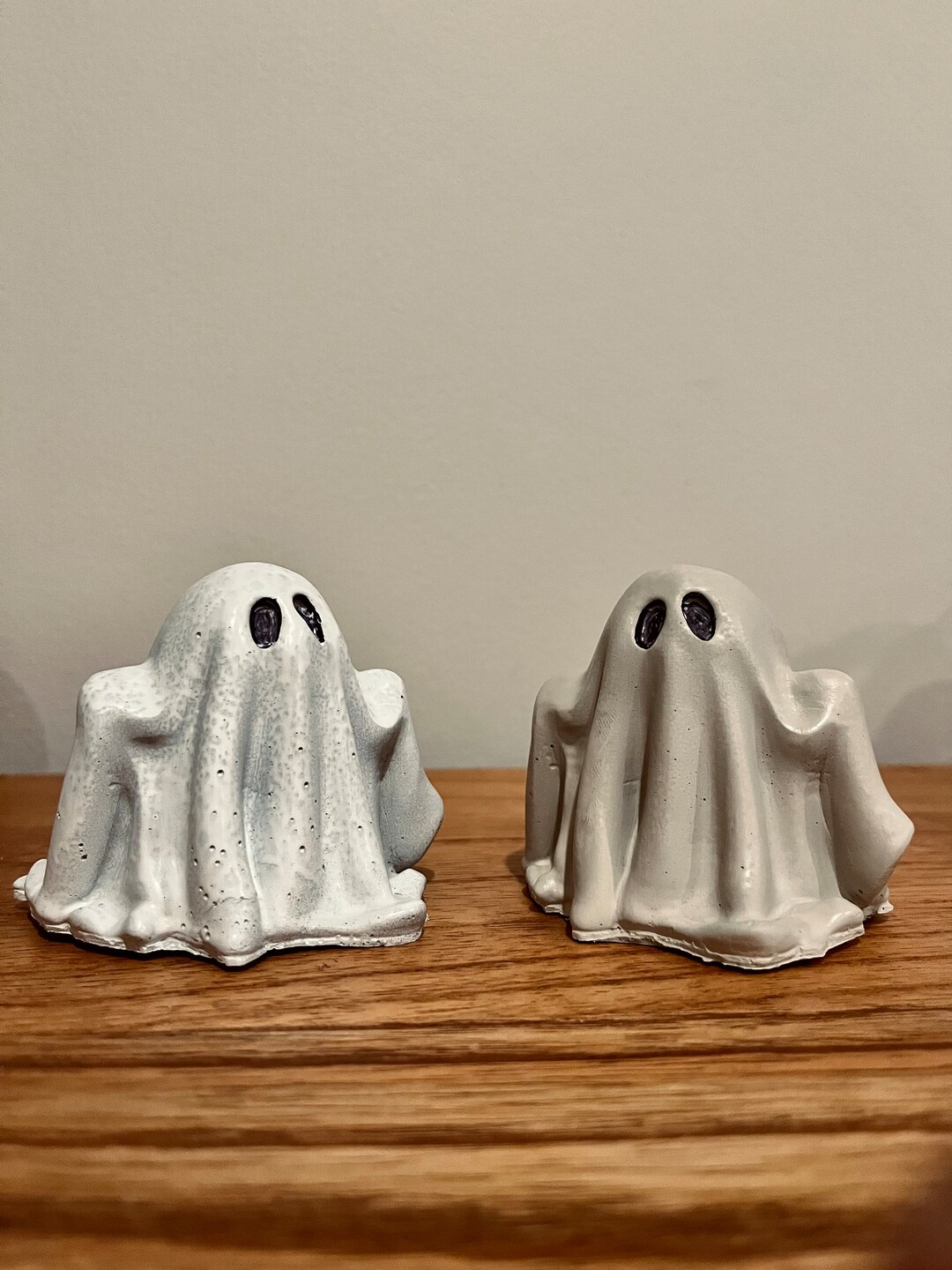 Cement Ghost Figurines, Ghost Decorations, Cute Ghost Decor, Halloween ...