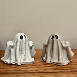 Cement Ghost Figurines, Ghost Decorations, Cute Ghost Decor, Halloween ...