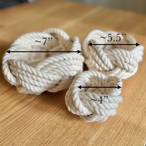 Cotton Nautical Rope Bowls, Storage Rope Containers, Beach House Decor ...