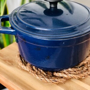 Rope Trivet, Nautical Rope Mat, Thump Mat, Rustic Farmhouse Trivet ...