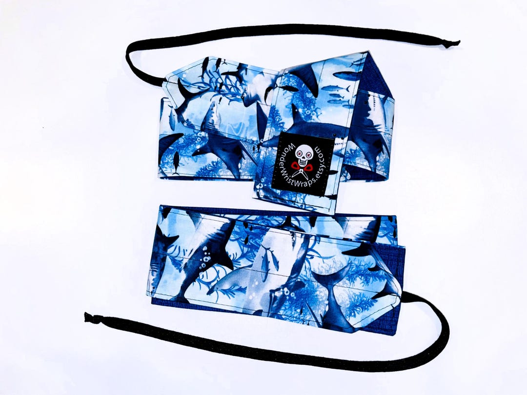 Shark Print Wrist Wraps: Weightlifting WOD Athletic Support - Etsy