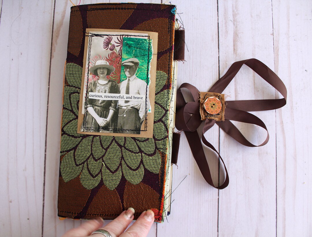 CURIOUS RESOURCEFUL and BRAVE - Magpie Book Junk Journal - Etsy