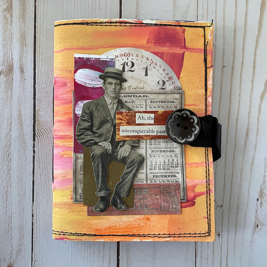 THE UNCONQUERABLE PAST Button Closure Art Journal - Etsy