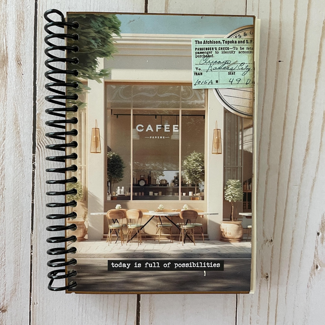 Cafe of Possibilities Mixed-media Spiral Bound Sketchbook - Etsy