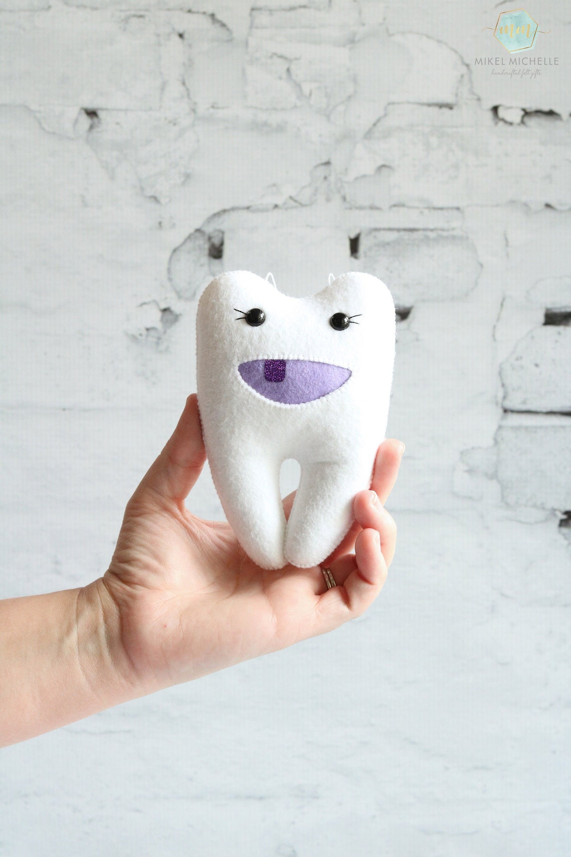 Plush stuffed tooth pillow Felt tooth pillow Pocket tooth | Etsy