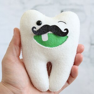 Plush Stuffed Tooth Pillow, Felt Tooth Pillow, Pocket Tooth, Silly ...