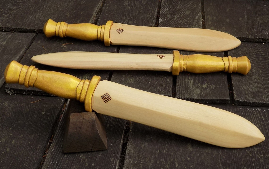 GOLDEN Peter Pan Wood Toy Short Sword - Etsy