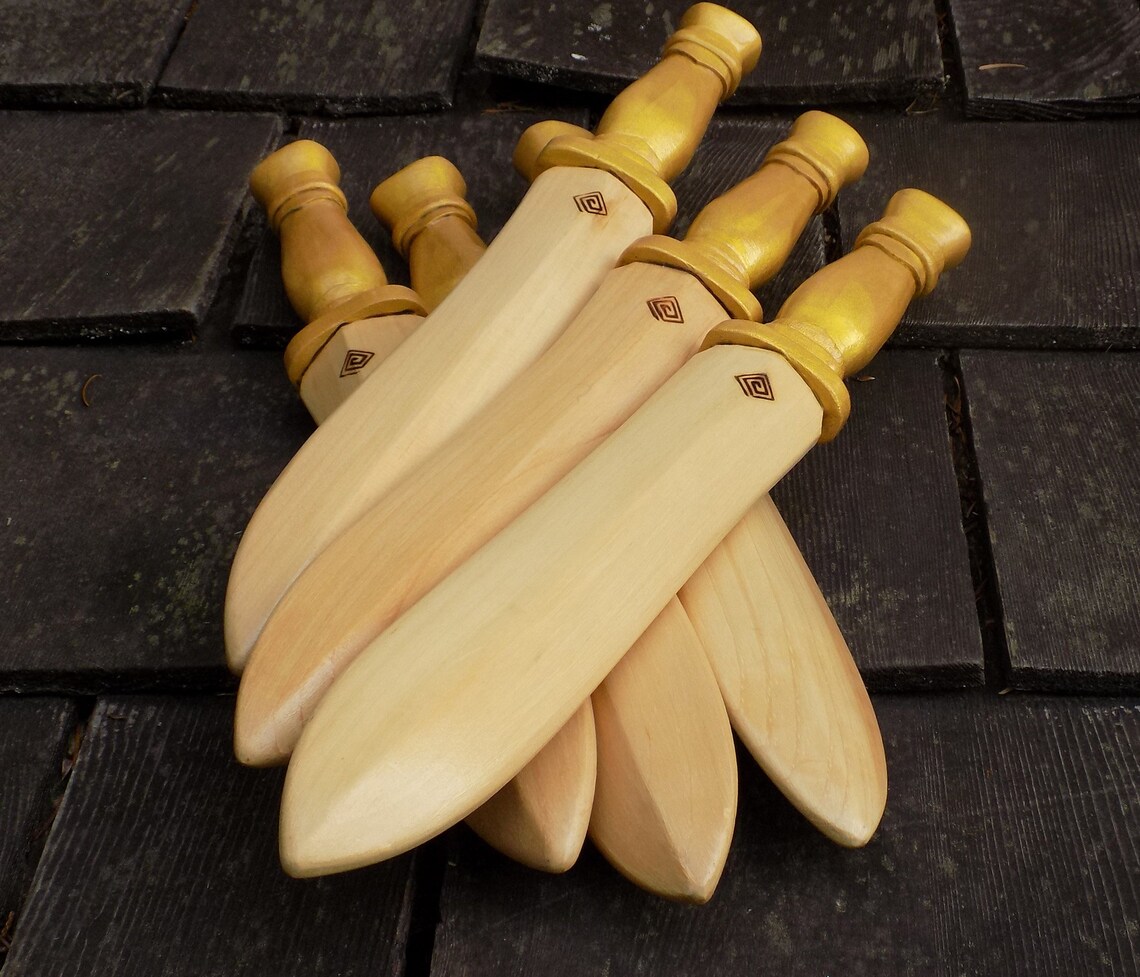 GOLDEN Peter Pan Wood Toy Short Sword - Etsy