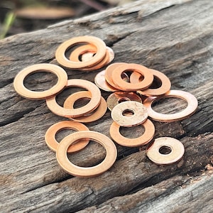 Small Copper Washers **choose Size** **CLOSEOUT** - Etsy