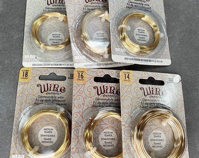 Beadsmith Gold Color German Style Wire Assortment CLOSEOUT - Etsy