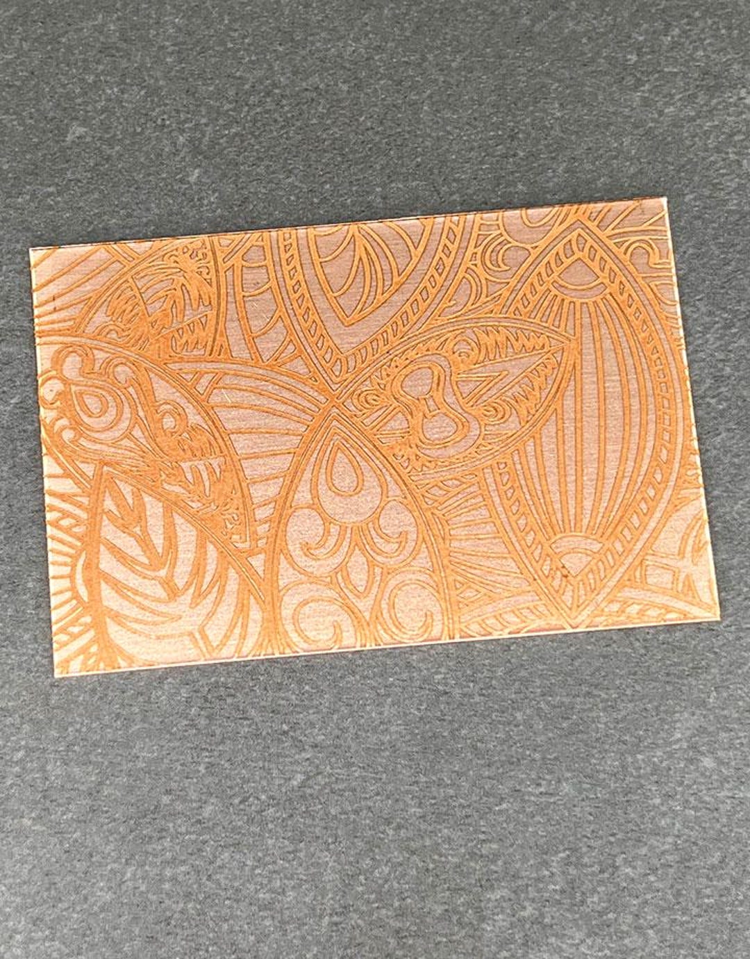 Laser Engraved Pattern Copper Sheet (abstract Shields) 3x2" (CLP0016 ...