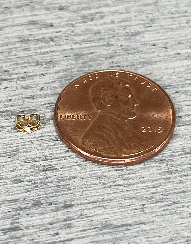 Friction Earring Backs 14K Gold (909-0X) **choose Size** (sold per ...