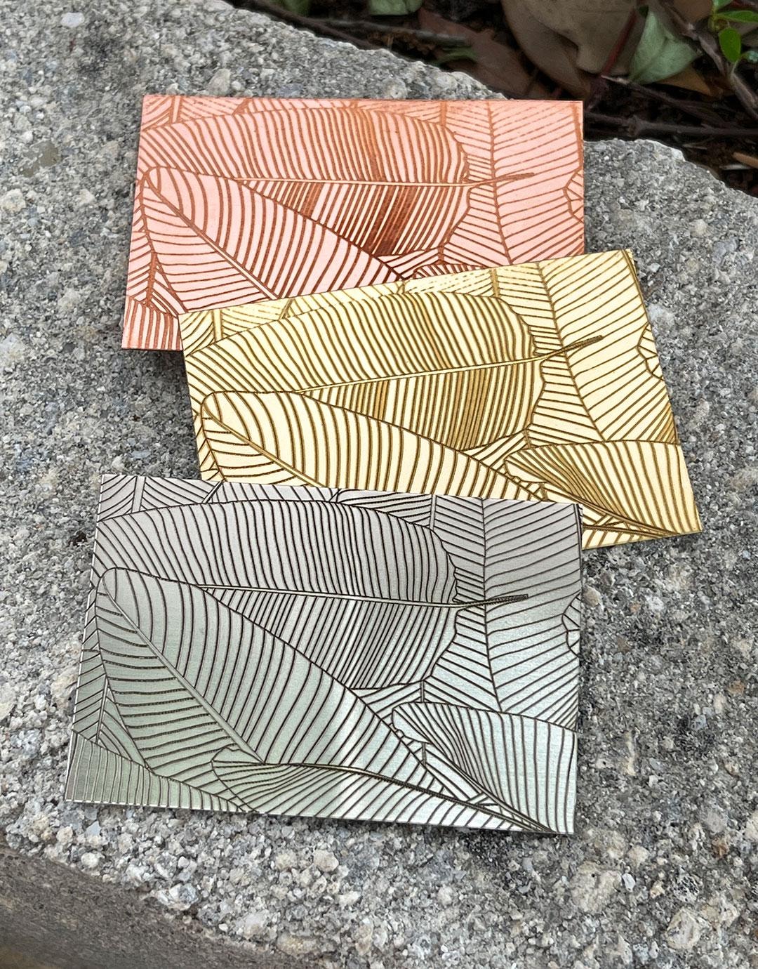 Laser Engraved Pattern Sheet (palm Leaves) 3x2" (XLP0022) **choose ...