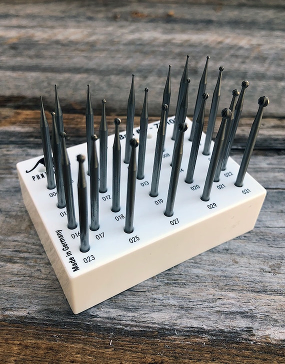 Round bur set tungsten/vanadium 24 pcs .4 to 3.1mm 77.1099 | Etsy