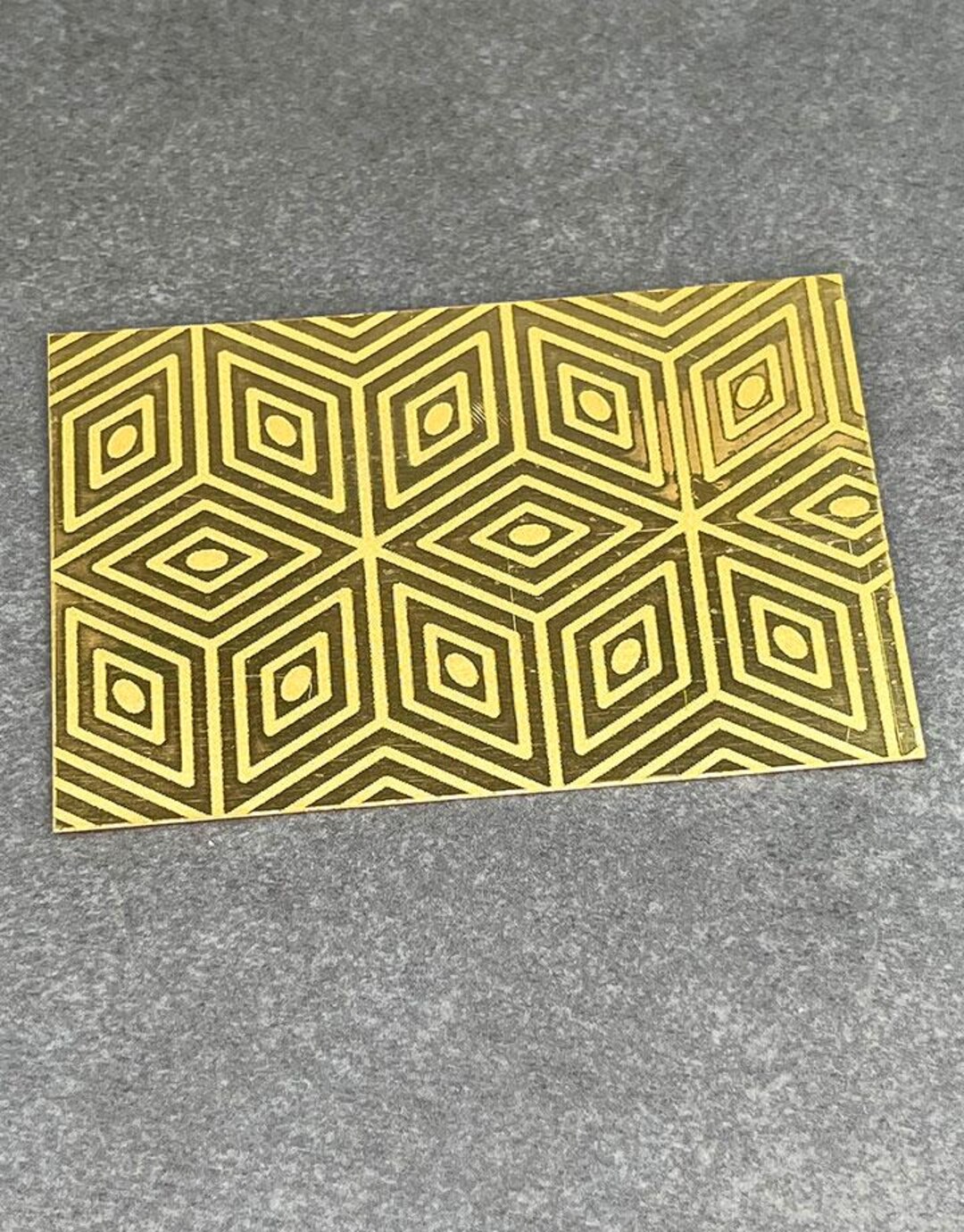 Laser Engraved Pattern Brass Sheet (cubes) 3x2" (BLP0015) - Etsy