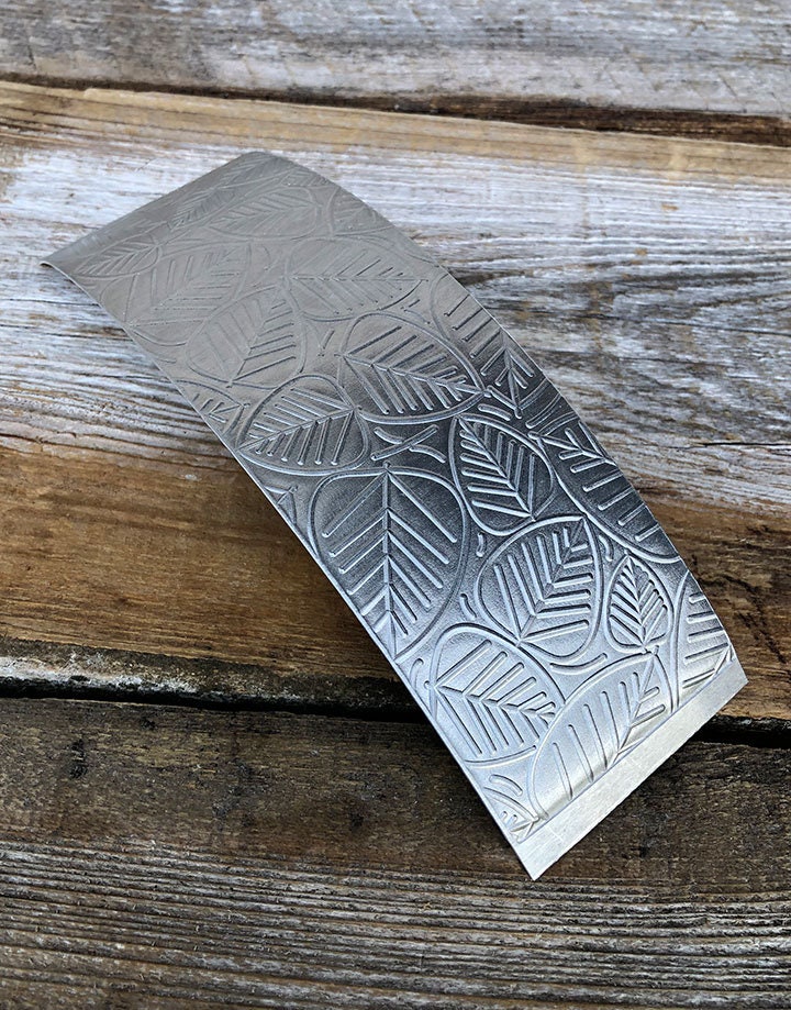 Patterned Aluminum Sheet leaves 2 X 6 - Etsy