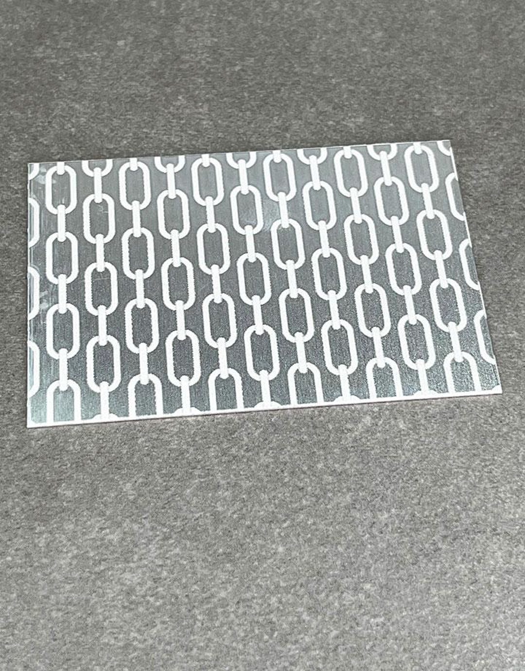 Laser Engraved Pattern Aluminum Sheet (chains) 3x2" (ALP0035) - Etsy