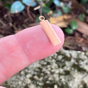 Copper Shape- Rectangle With Ring 11/16"x3/16" 24ga (pkg of 6 ...