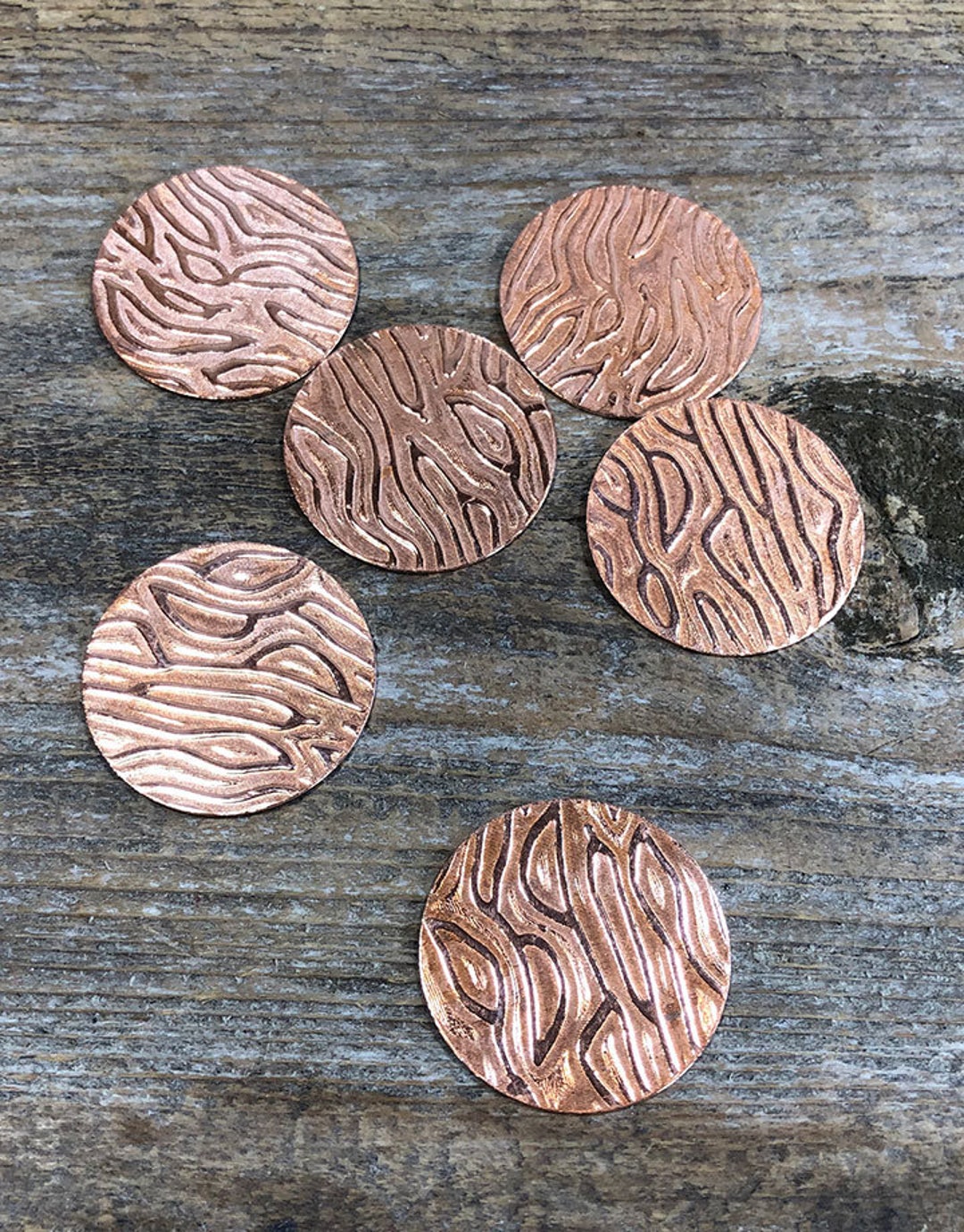 1" Copper Pattern Discs "mega Fingerprint" Pkg of 6 (CSP640) - Etsy