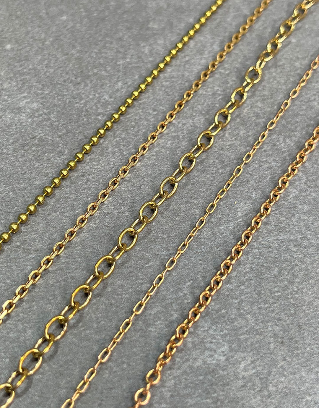 Brass Chain by the Foot (800BR-XX) **choose Design** - Etsy