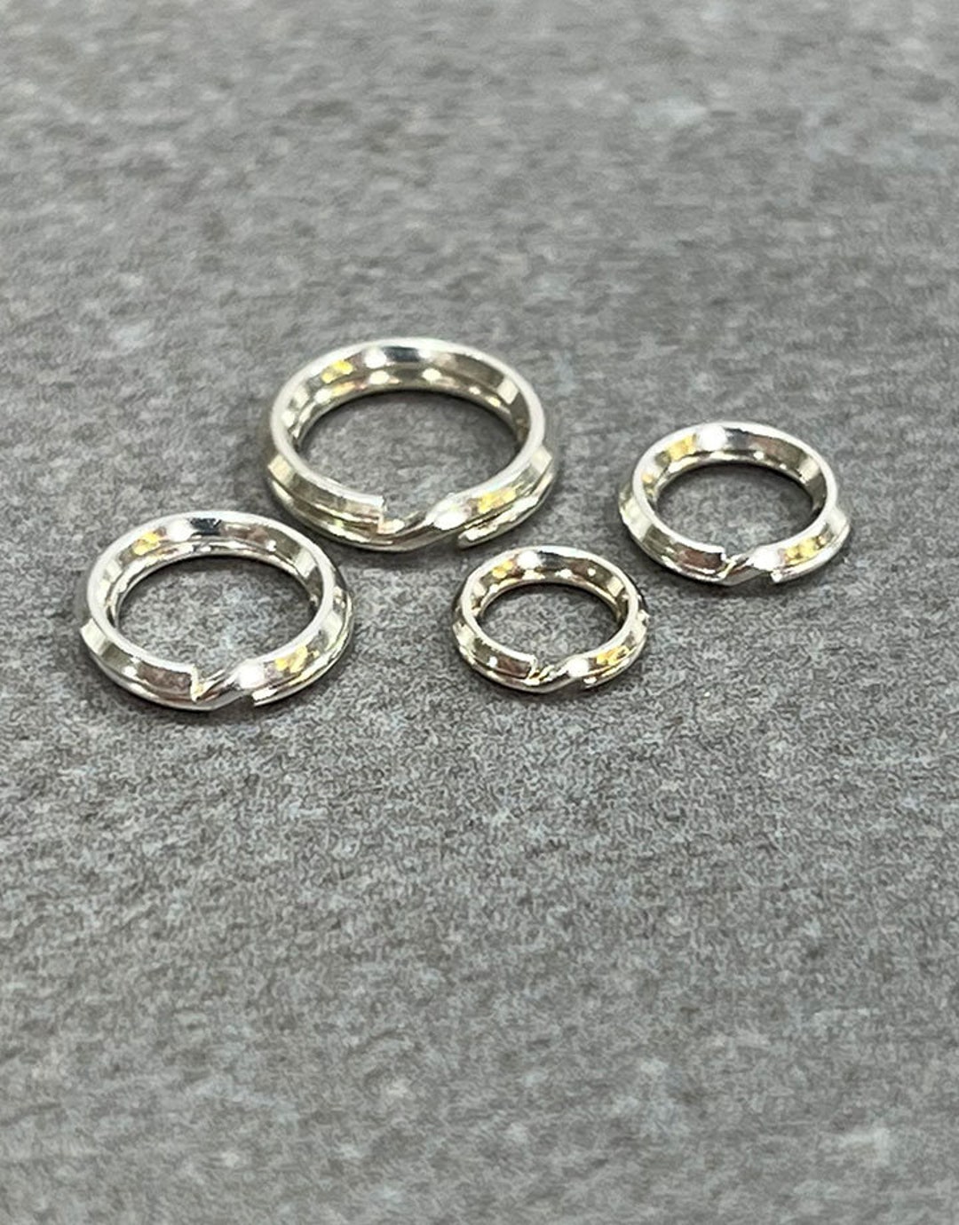 Round Sterling Silver Split Ring (sold by the Pack) (901S-XX) *choose ...