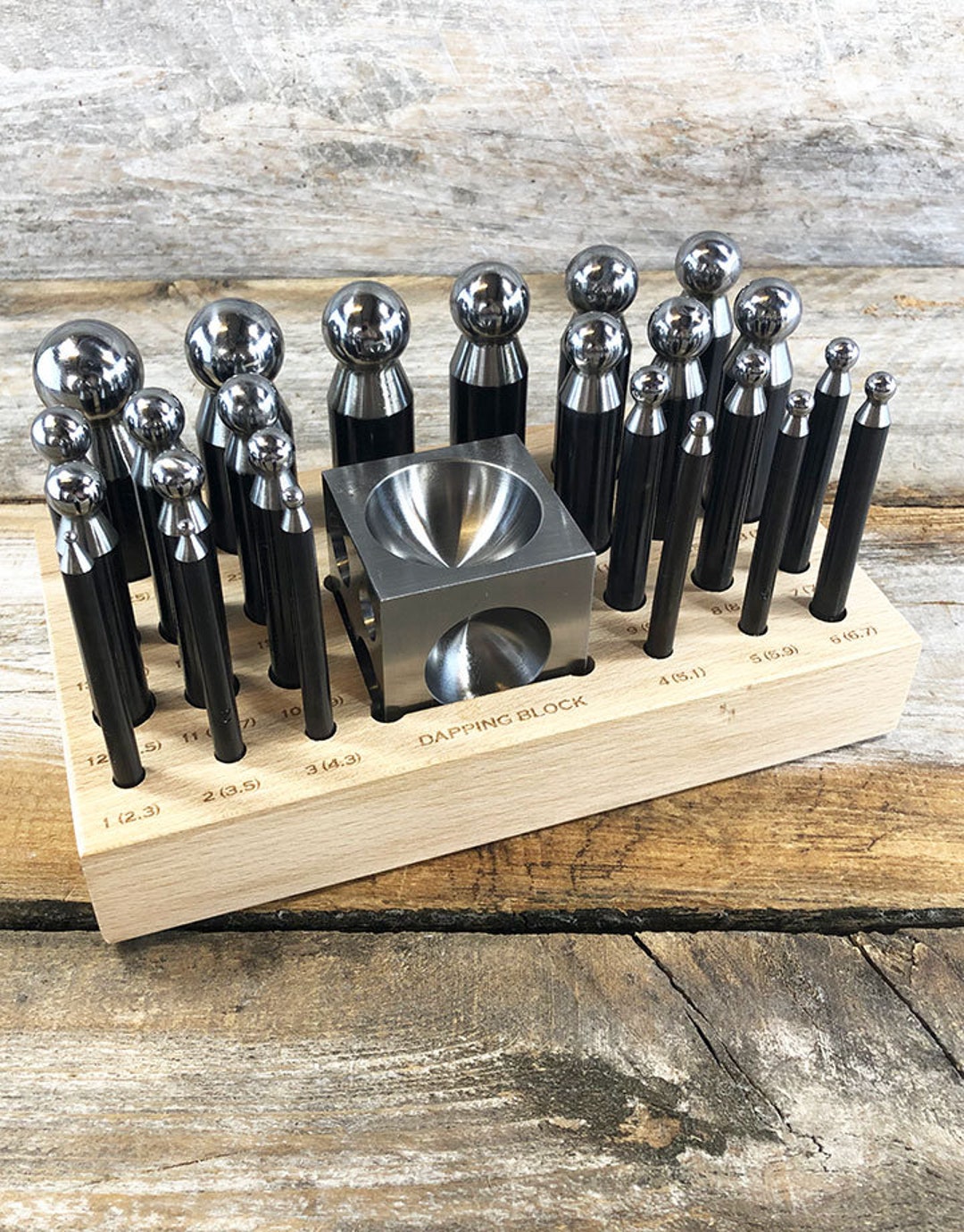 Dapping Punch Set Economy 24pc With Block & Stand (DA705) - Etsy