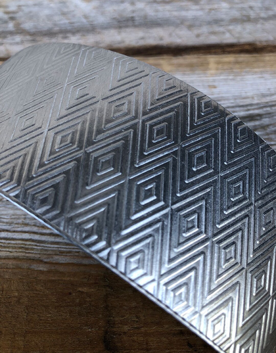 Patterned Aluminum Sheet "triangle Herringbone" 2" X 6" 20ga (ASP4220 ...