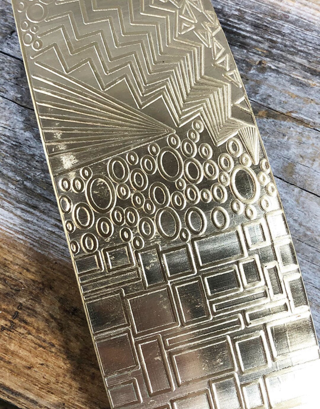 Patterned Brass Sheet "multi-pattern" 2" X 6" (choose 18 Thru 24ga ...