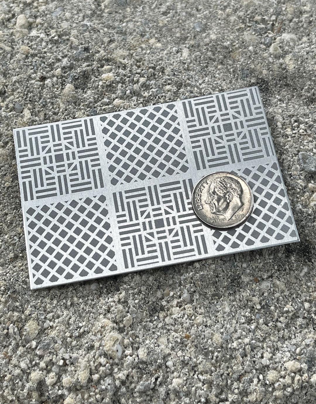Wall Panels Laser Engraved Metal Sheet 3x2” = Textured Jewelry Blank ...