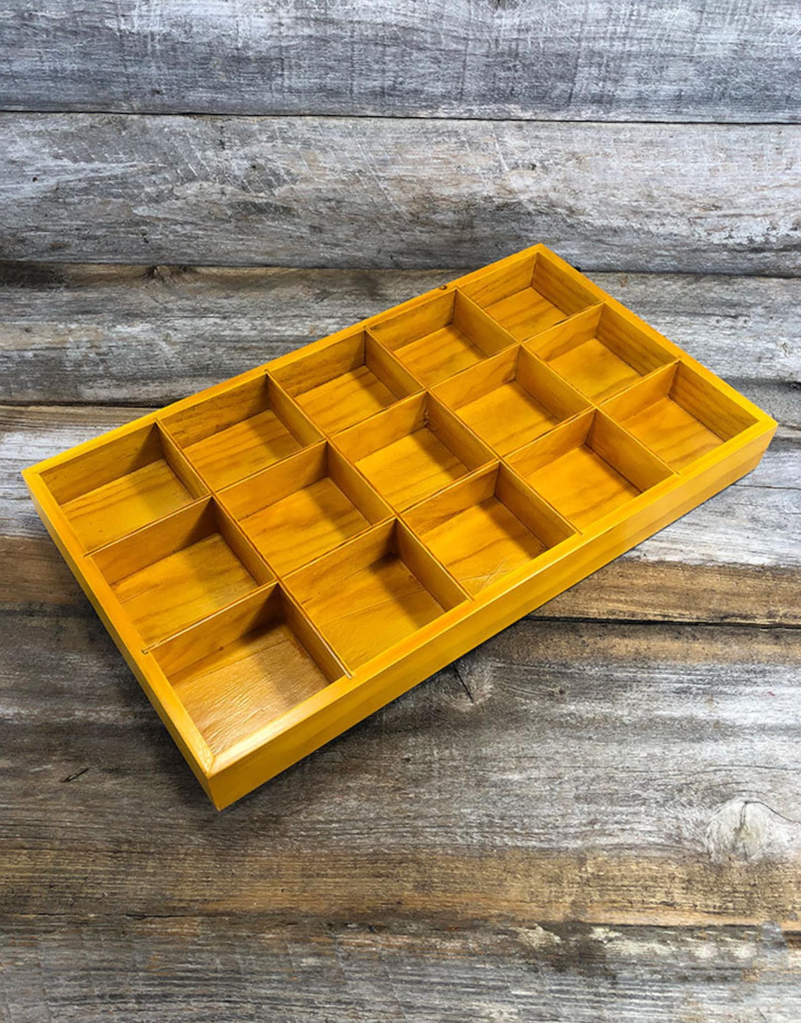 Wood Tray With 15 Compartments (DTR2015) - Etsy