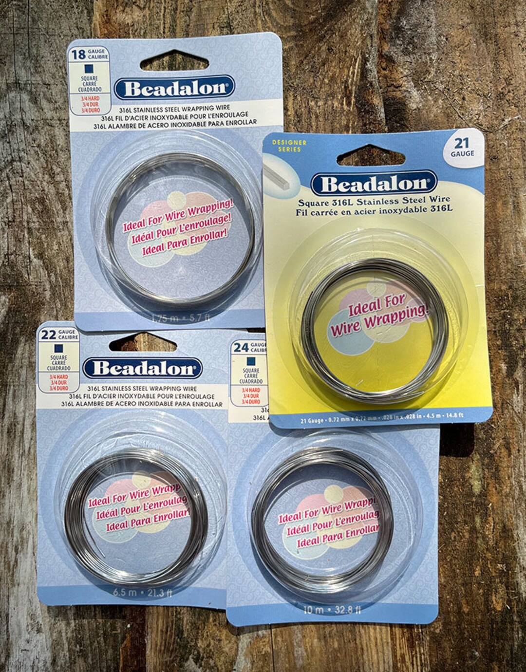 Stainless Steel Square Wire Coil From Beadalon (LSWXX) **choose Size ...