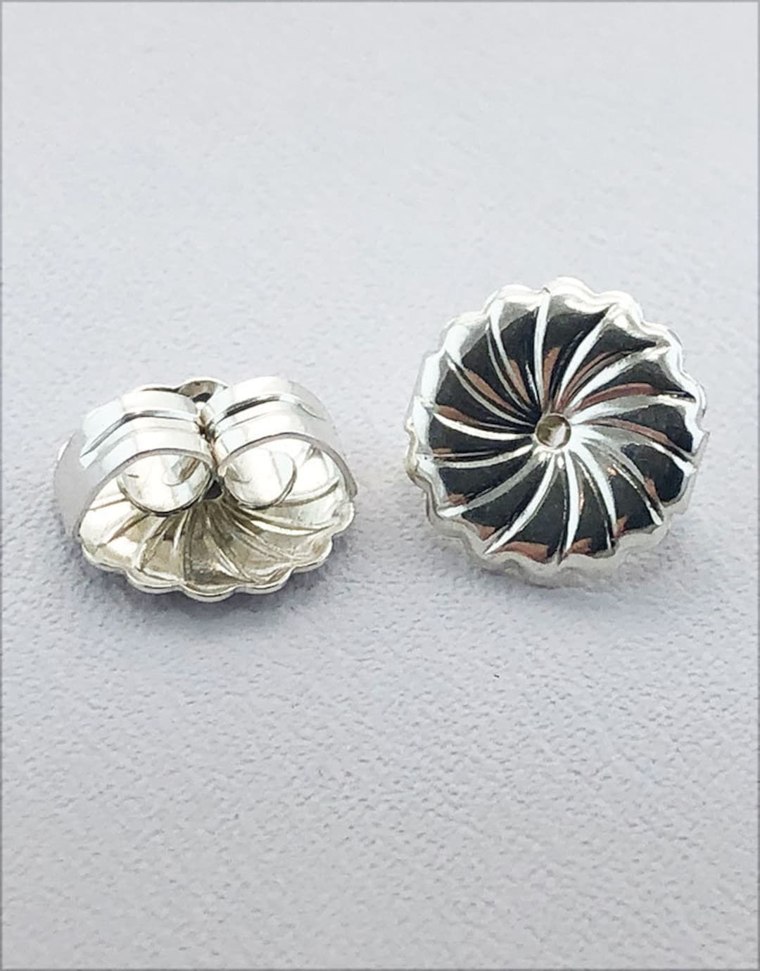 Earring Back Jumbo Sterling Silver 10mm (pkg of 6) (909S-09) - Etsy