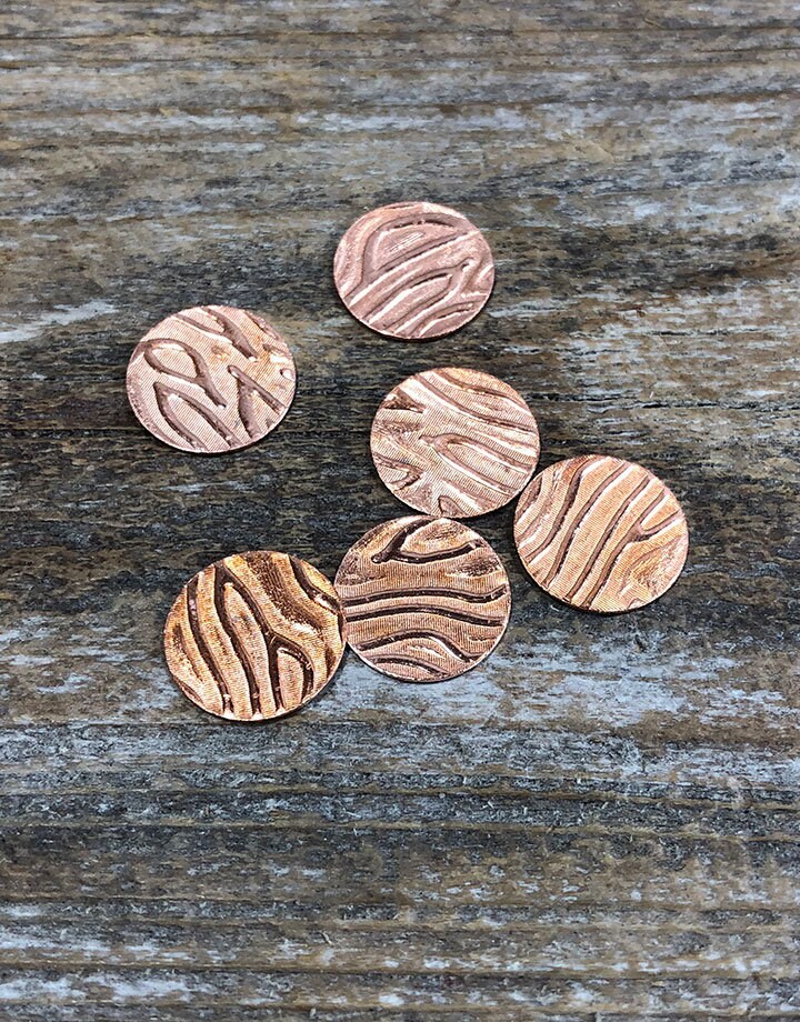 1" Copper Pattern Discs "mega Fingerprint" Pkg of 6 (CSP640) - Etsy
