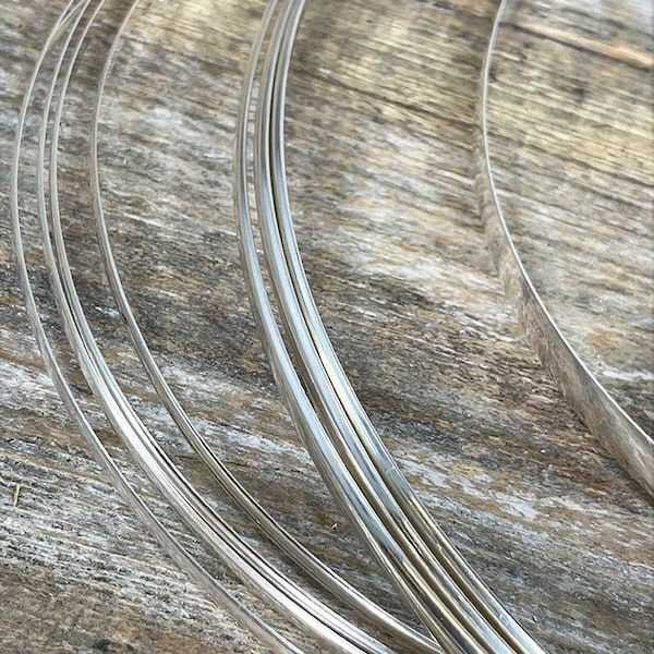 Silver Wire Necklace - Etsy